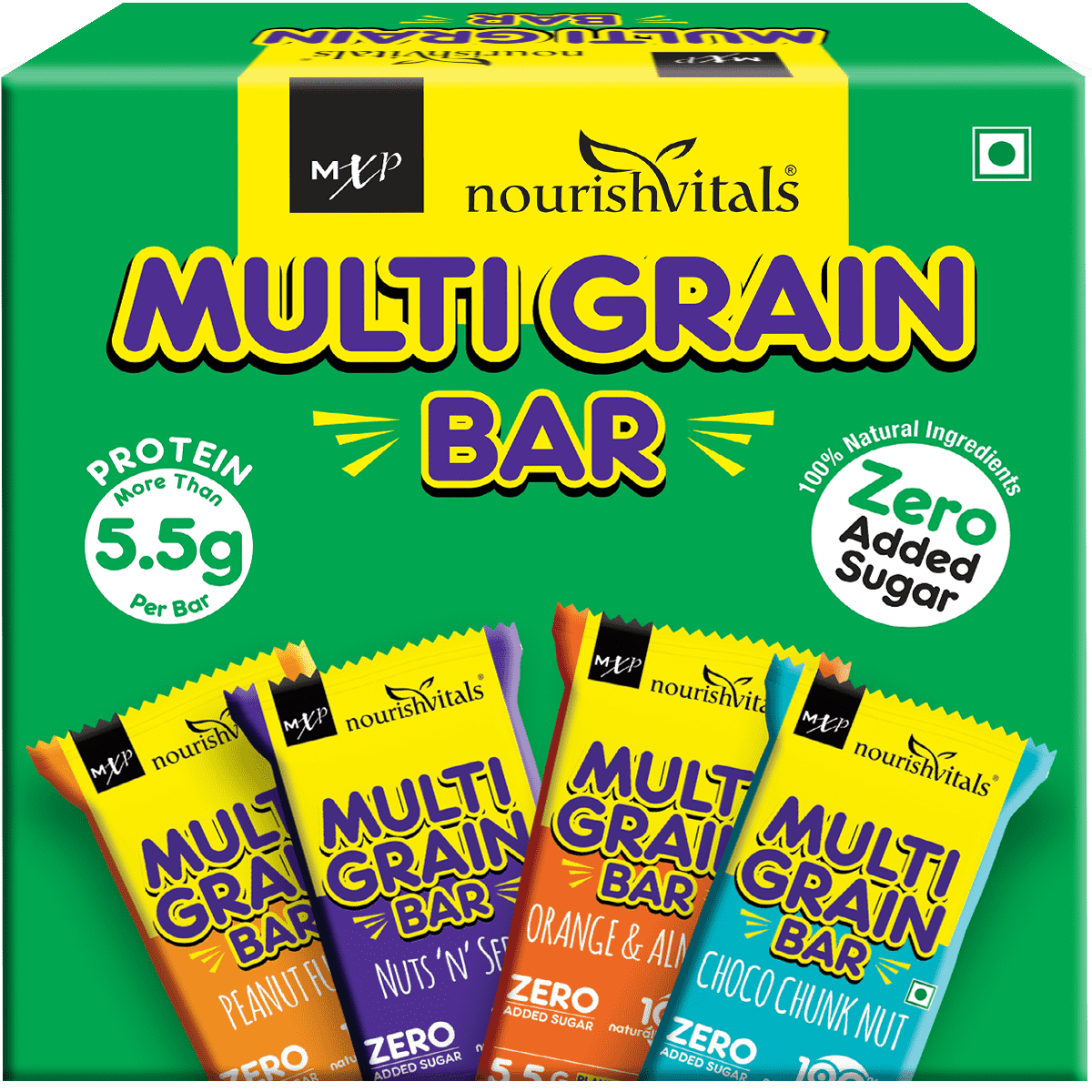 NourishVitals Multi Grain Bar, Peanut Fudge, Nuts N Seeds, Orange & Al ...